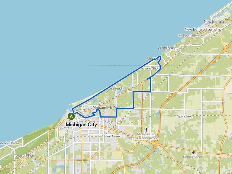 Singing Sands Trail loop — Michigan City | ride | Komoot